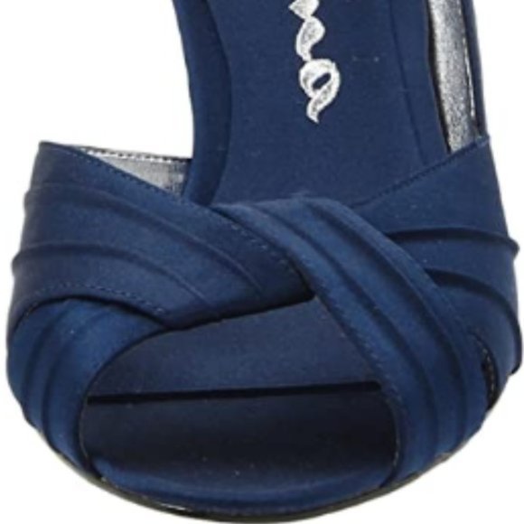 Nina | Shoes | New Nina Women Culver Satin Navy Asymmetric Dorsay Cut ...